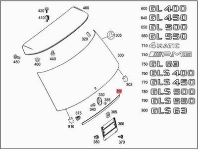 Genuine MERCEDES X166 GL-CLASS X166 GLS Handle strip 1667400093 | eBay