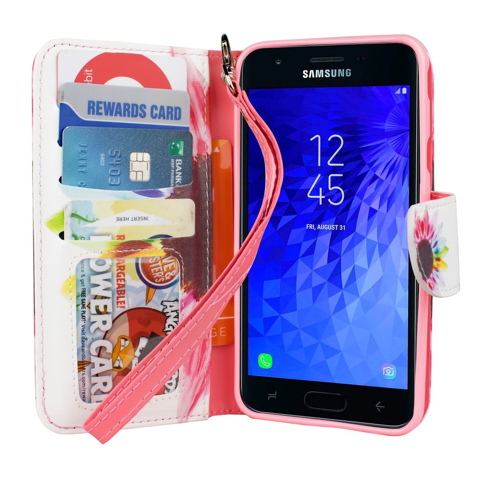 For Samsung Galaxy J7 REFINE 2018 J737 Card Slot Holder PU Leather ...
