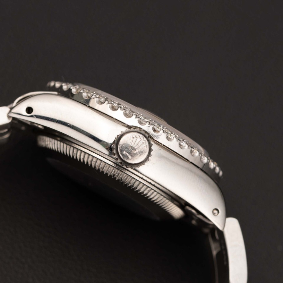 Rolex Datejust 69160 Diamond Bezel Oyster Watch 26mm Midnight Blue Dial ...