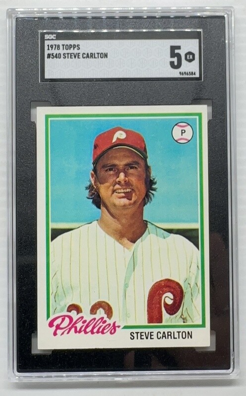 1978 Topps Steve Carlton Vintage Base #540 SGC 5 EX Phillies | eBay