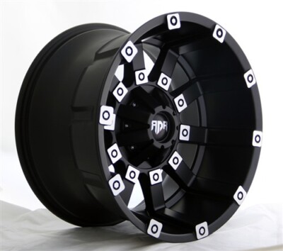 SET (4) RED DIRT ROAD RDR WHEELS RD09M 20x12 6x135/139.7 -44 BLACK ...