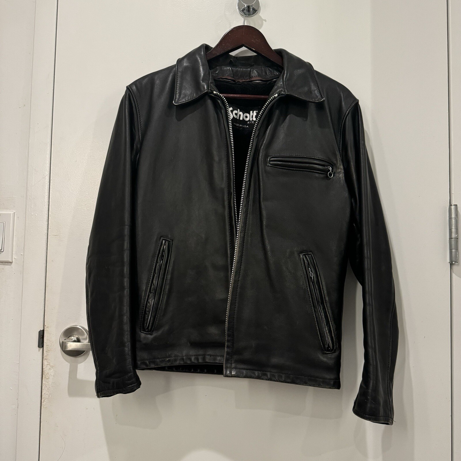 Single Rider Cowhide Original Motorcycle Schott NYC l… - Gem