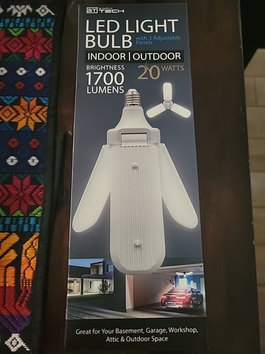 Simply Tech Led Light Bulb with 3 Adjustable Panel (Indoor/ Outdoor) 20 ...