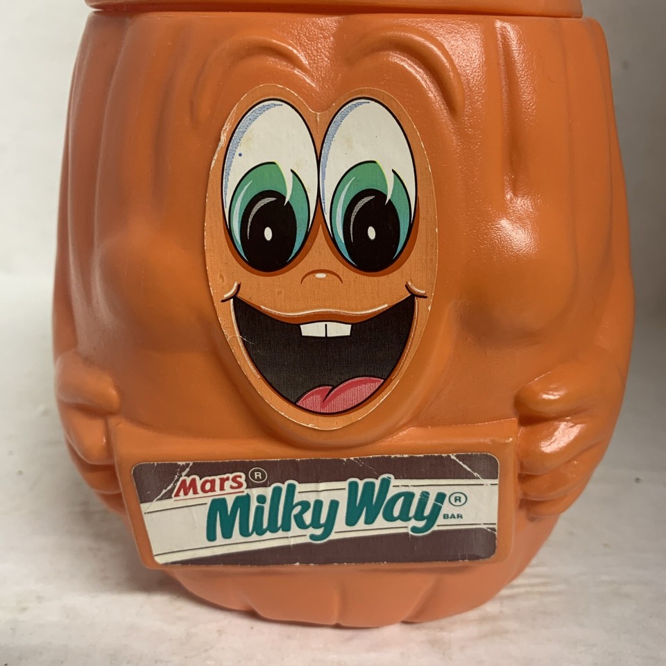 Vintage Milky Way HALLOWEEN Pumpkin bucket Mars inc 1990 orange | eBay
