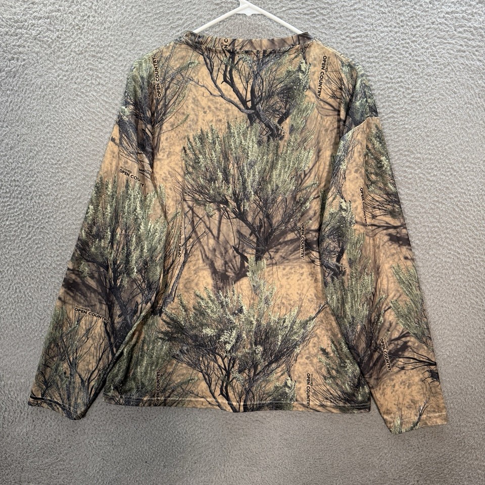 Green Mark Shirt Adult Large Camo Performance Stretch Seclusion 3D Open ...