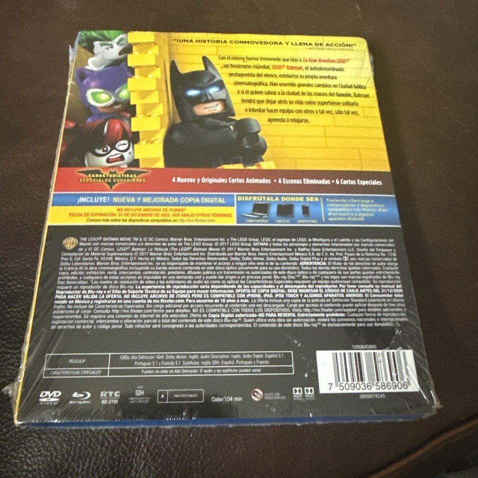 LEGO Movie & Lego Batman Bundle La Pelicula Blu-ray & DVD movie Spanish ...