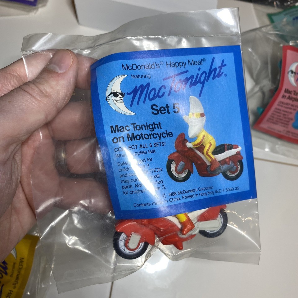 McDonald's 1988 Mac Tonight Moon Man Happy Meal Toys Complete Set of 6 ...