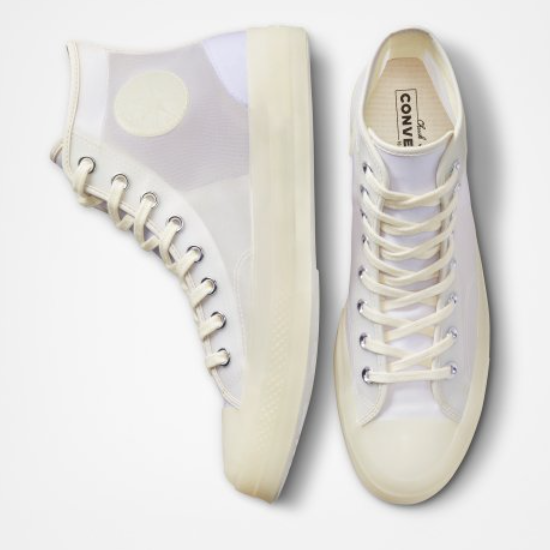 Converse Chuck 70 HI Translucent Canvas Sneakers 'Egret' - A06223C ...