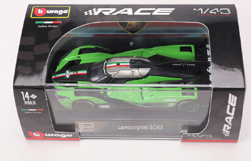 Bburago 1:43 Lamborghini SC63 Diecast MODEL Racing Car NEW IN BOX | eBay
