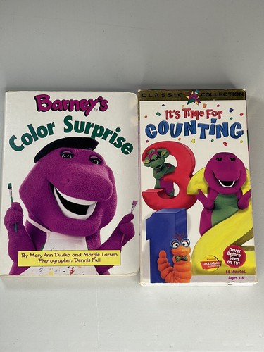 Barney - Its Time For Counting VHS 1997 Barney’s Color Surprise Book ...