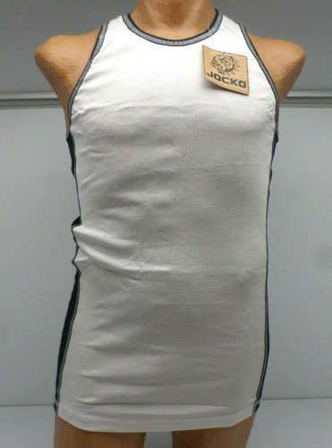 Jocko Men's Jake Side Stripe Racerback Tank Top White/Black Sz 2X-4X ...