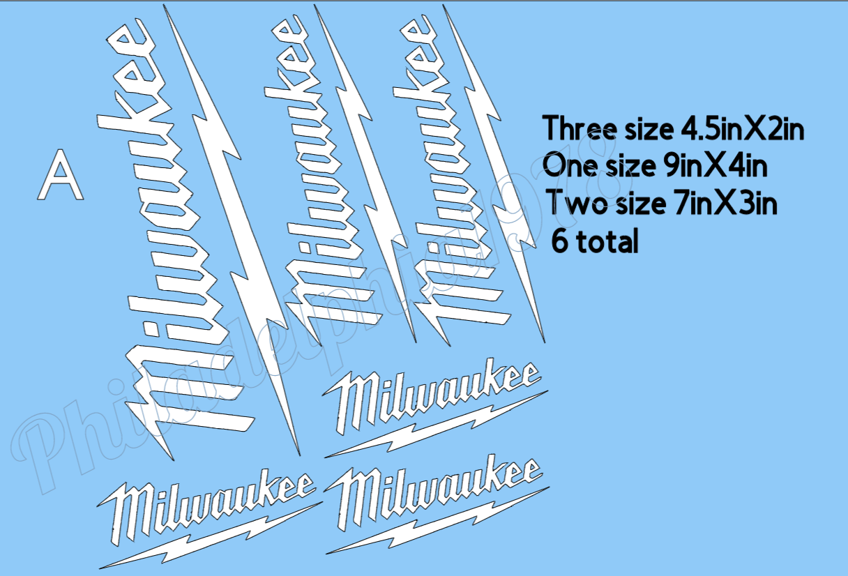 MILWAUKEE die cut Vinyl Decals #72 | eBay