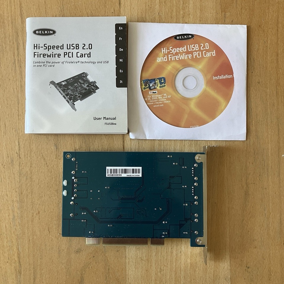 FireWire 400/USB 2.0 PCI card plus FireWire 400 To FireWire 800 LaCie ...