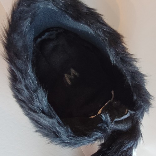 Skunk Hat Faux Fur & Tail Cap Warm Soft S-XL Size Mountain Men Coon ...