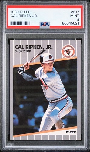 1989 Fleer Cal Ripken Jr #617, PSA 9, New Graded Slab Collectible HOF ...