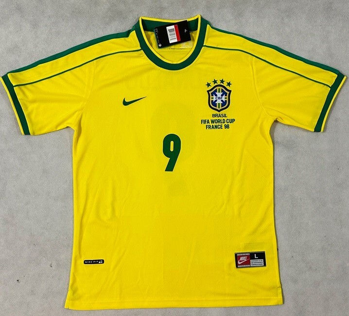 RONALDO NAZARIO R9 Brazil Superstar Hand Signed Jersey 1998 World Cup ...
