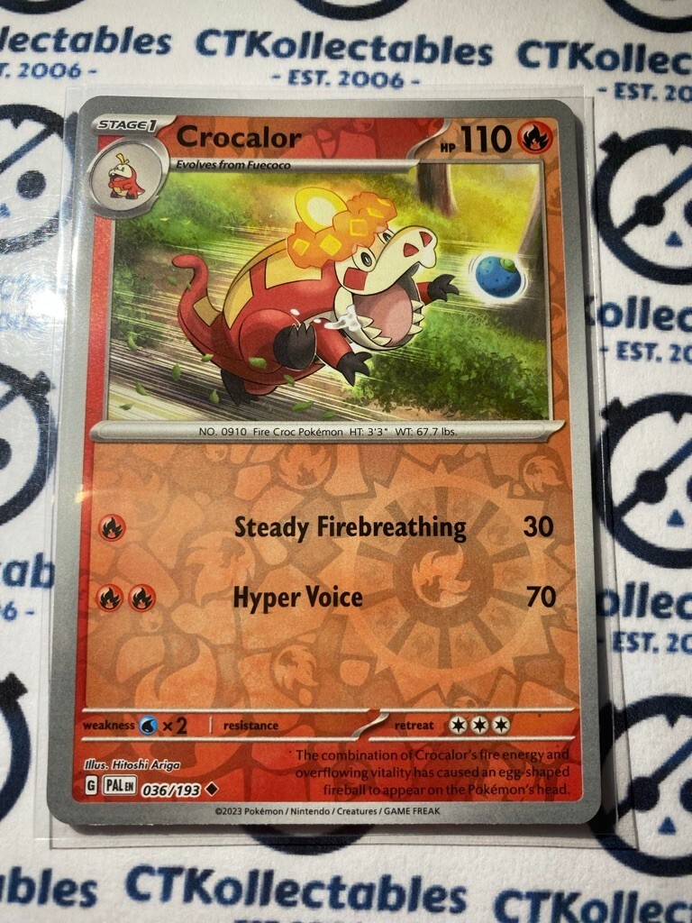 Crocalor Reverse Holo #036/193 2023 Paldea Evolved Pokemon Card | eBay ...