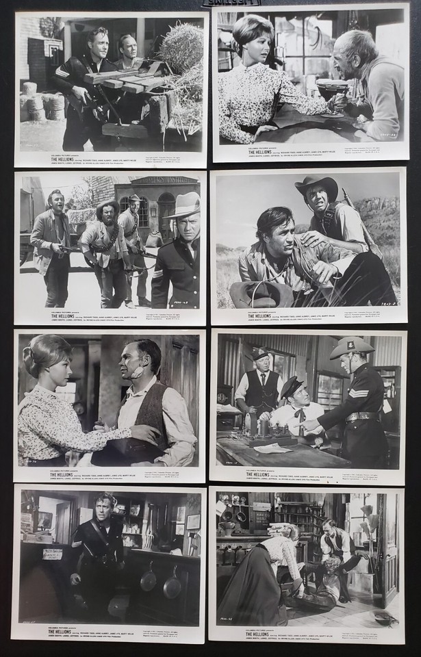 THE HELLIONS BLACK AND WHITE 8X10 STILL SET 1961 RICHARD TODD ANNE AUBREY | eBay