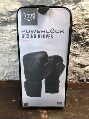 EVERLAST POWERLOCK Leather 16oz Heavy Bag Mitt Work Boxing Gloves NEW ...