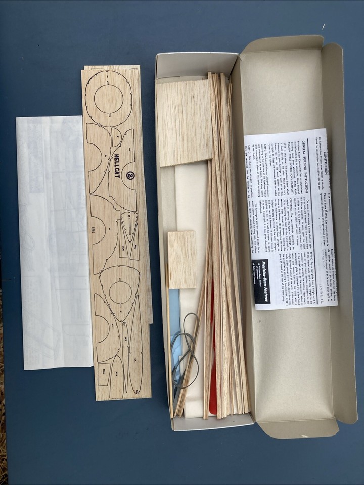 Easy Built Models Grumman Hellcat 28" balsa+tissue Flying Scale Model ...