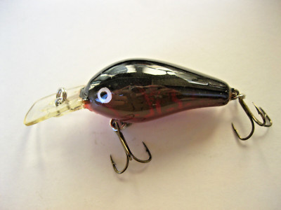 Custom Painted Rapala Fat Rap FR-5 Fishing Lure Dark Red Crawdad ...