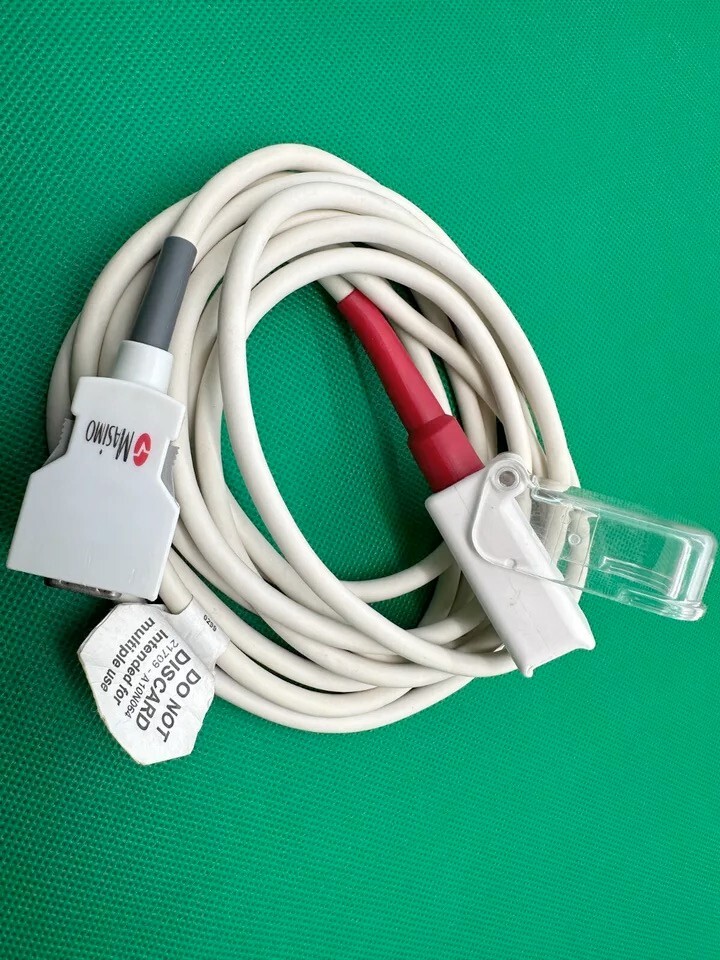 Masimo 1814 LNC-10 10' SpO2 Patient Extension Cable LNCS 9 Pin to LNC ...