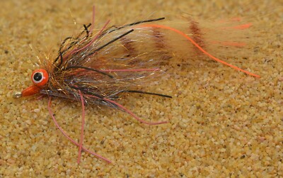 3 Flies - Redfish Crack Orange & Tan shrimp pattern Fly - Mustad Hook ...