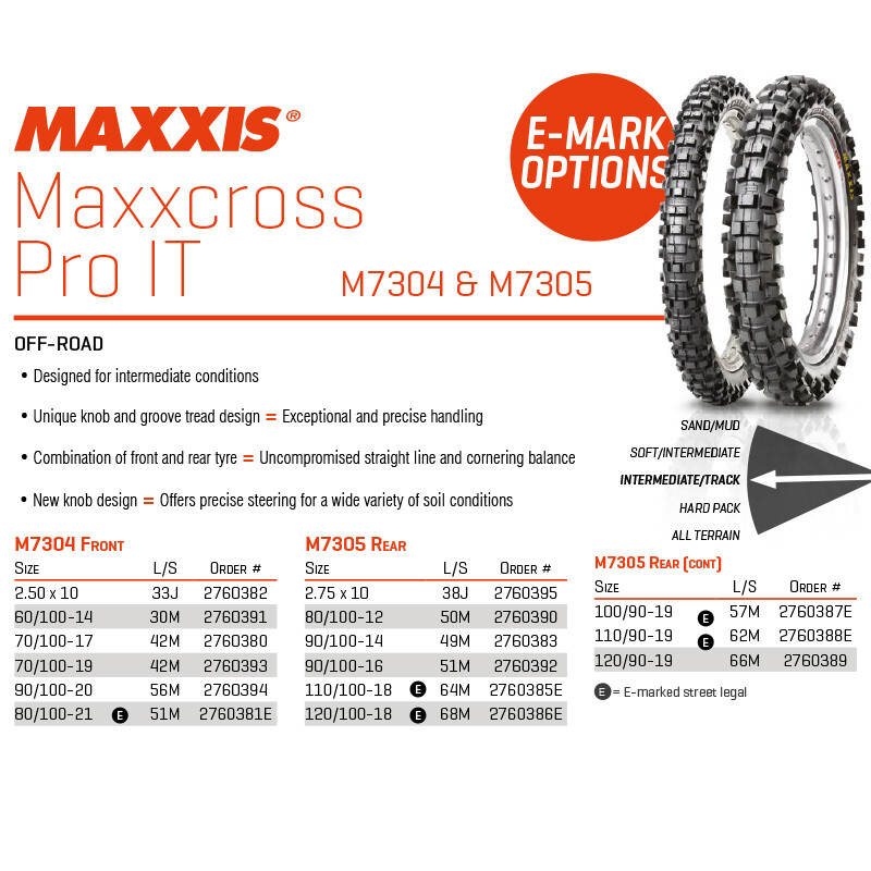Maxxis MaxxCross IT M7304 Intermediate Off-Road Motorcyle Motocross ...
