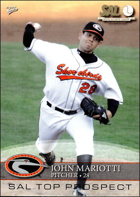 2008 MultiAd South Atlantic League #23 John Mariotti Rookie Delmarva ...