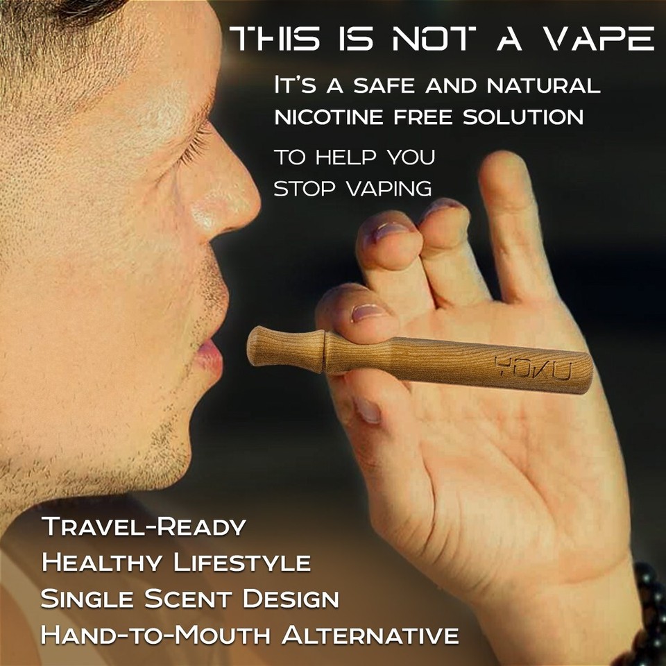 QUIT VAPING Nic-Free Ashwood Smokeless Inhaler with 12 Raspberry Lemon ...
