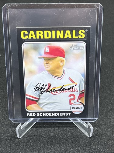 2024 Heritage Mini Managers Black Border 21/50 Red Schoendienst HOF | eBay