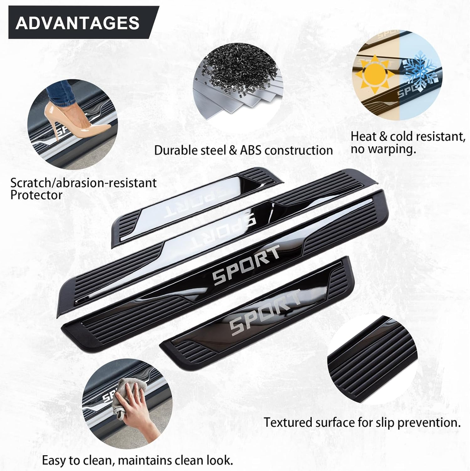 For Subaru Forester Car Accessories Door Sill Plates Cover Guard ...