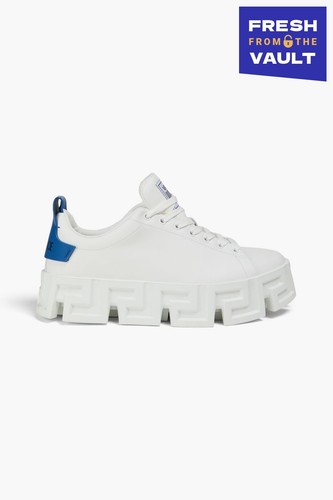 RRP€695 VERSACE Greca Labyrinth Leather Sneakers US11 UK10 EU44 Made in ...