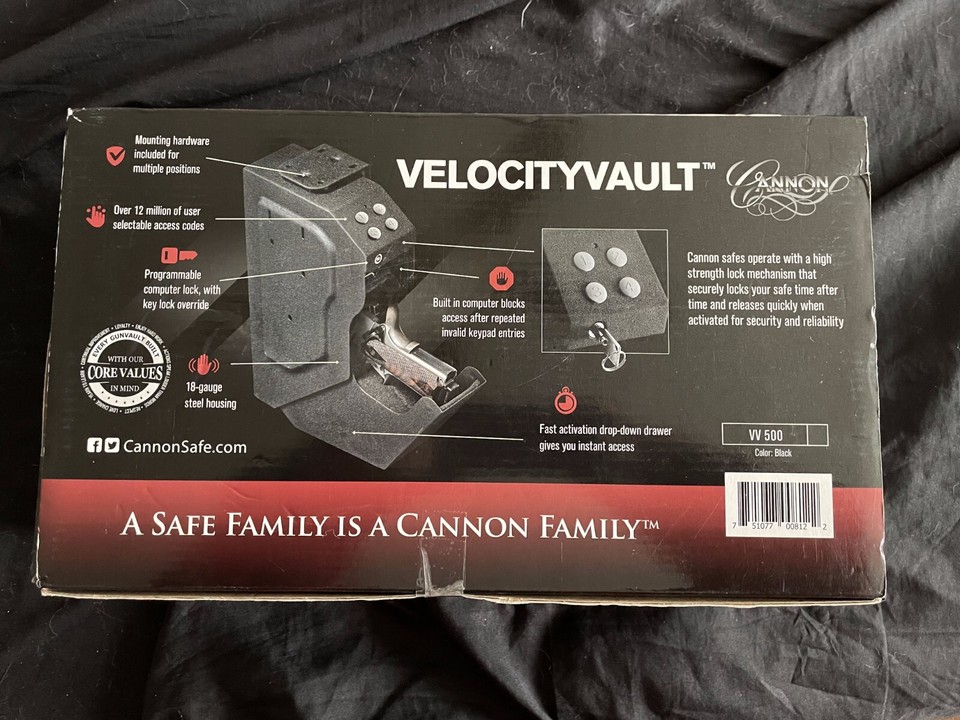 Velocity Vault handgun safe by Cannon, NEW w/worn box. W500 | eBay