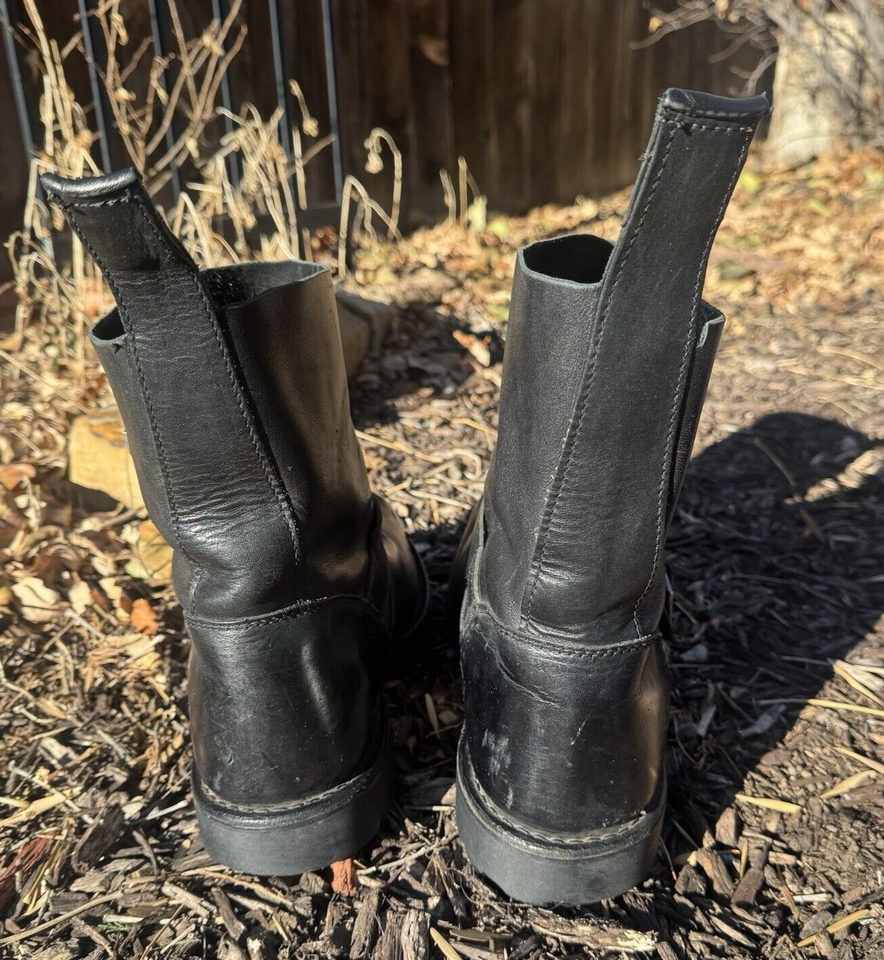 Red Wing 988 Motorcycle Boots Sz 13D USM Blk Leather Steel Toe Riding ...