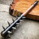 Medieval 30" Mace Wicked Spiked Wood Club SOLID Middle Ages Bat Knight ...