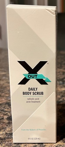 New X OUT XOUT DAILY BODY SCRUB 4 oz SEALED BOTTLE w/Box Acne Treatment ...