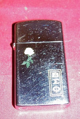Zippo Beta Sigma Phi Womens Sorority Slim Line Cigarette Lighter Old ...