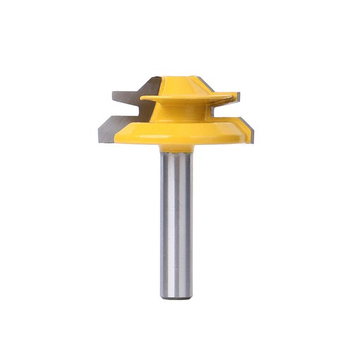45Degree Lock Miter Router Bit 8mm Shank Trimmer Milling Joint Tenon ...