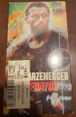 Vintage Predator VHS Tape Movie Sealed 1988 Arnold Schwarzenegger Red ...