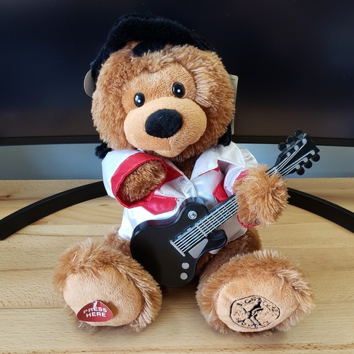 Cuddle Barn Teddie Bear Signature Product Sings Elvis Pressley Animated ...