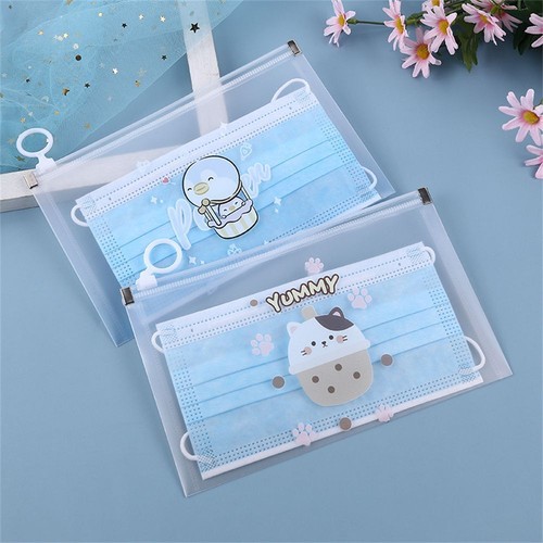 Disposable Student Cartoon Mask Storage Holder Organizer Face Masks ...