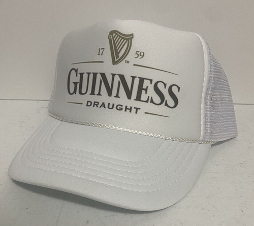Vintage Guinness Draught Beer Hat Trucker Hat Adjustable snapback White ...
