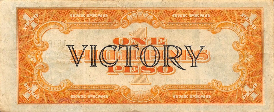 Philippines 1 Peso ND. 1944 Victory Series WW II Circulated Banknote N ...