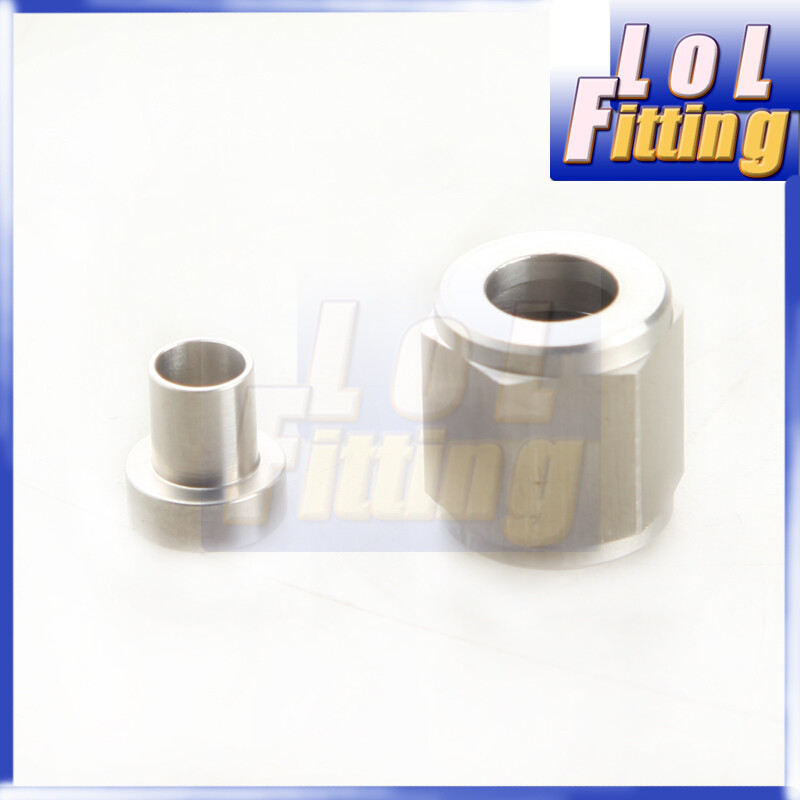 Stainless Steel AN4 Fitting Tube Nut And Tube Sleeve 1/4" Hardline | eBay