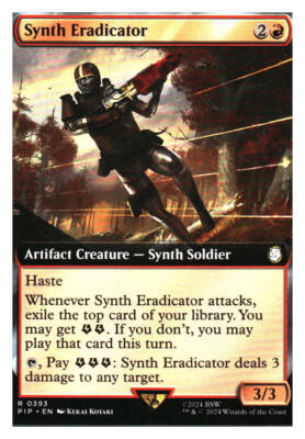Synth Eradicator (extended art) Fallout MTG - NM+ *Mythic Relics* | eBay