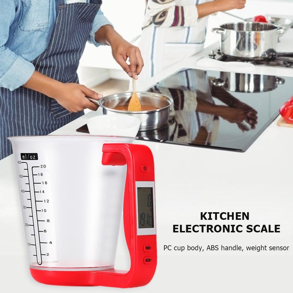 Electronic Measuring Cup Kitchen Scales Digital Measurement Cups (Red ...