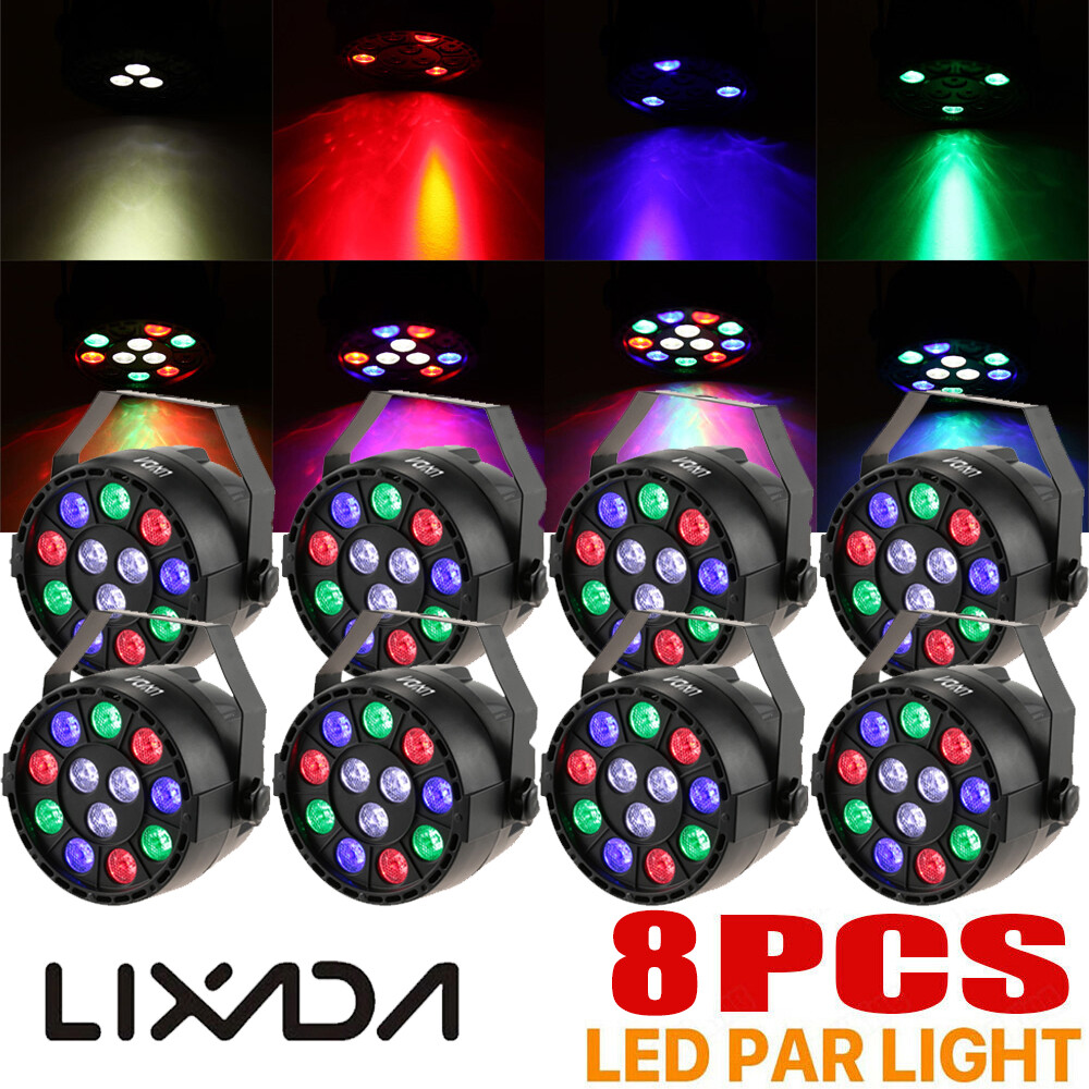 LOT RGBW PAR CAN Stage Light 12 LED DMX DJ Disco Party Wedding Uplighting R6L0 | eBay