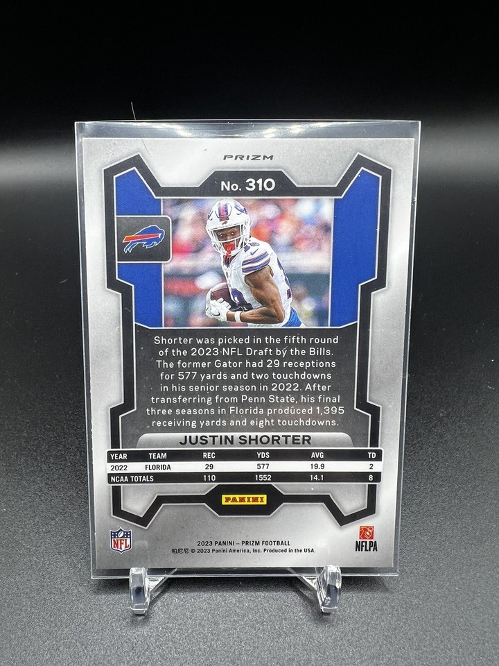 JUSTIN SHORTER 2023 PRIZM FOOTBALL ORANGE LAZOR PRIZM RC BILLS #310 | eBay