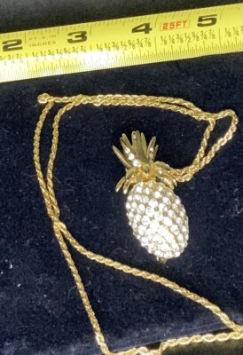 Pineapple Pin Pendant On Chain | eBay